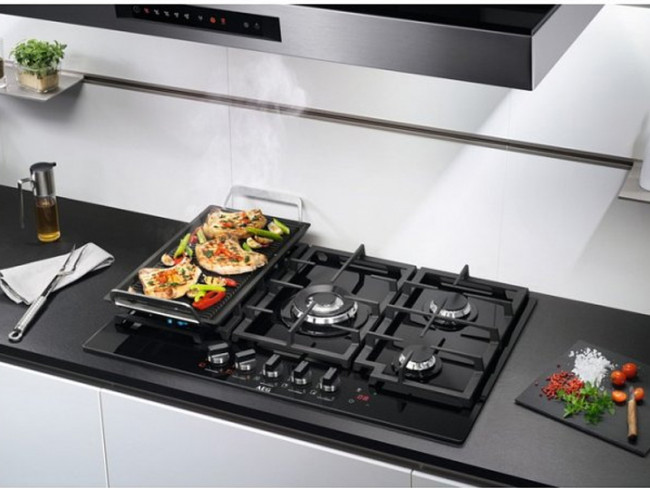 AEG PLACA DE COCINA AEG HKB75540NB GAS NATURAL 75CM 5 QUEMADORES ...