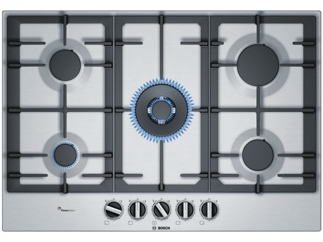 BOSCH PLACA DE COCINA BOSCH PCQ7A5B90 GAS NATURAL 75CM 5 QUEMADORES ...