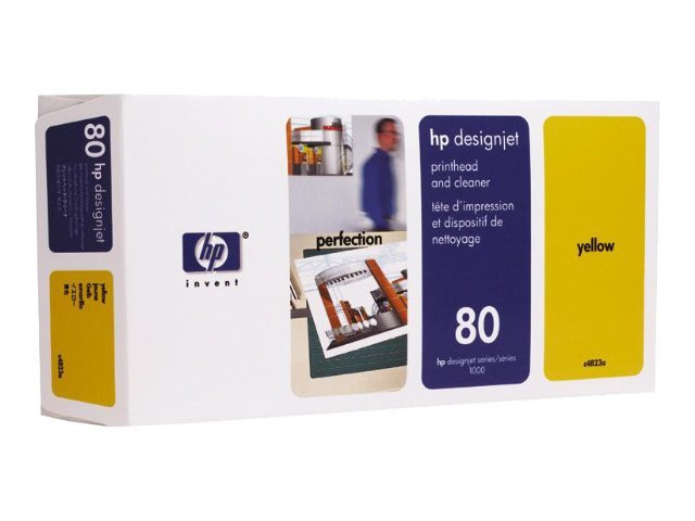 HEWLETT PACKARD CABEZAL Y LIMPIADOR 80 AMARILLO (C4823A) HP - oferta ...