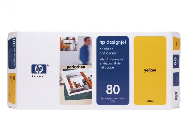 HEWLETT PACKARD CABEZAL Y LIMPIADOR 80 AMARILLO (C4823A) HP - oferta ...