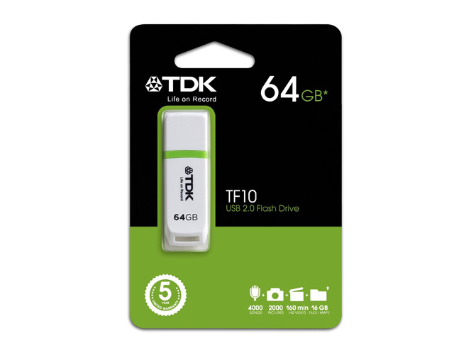TDK PEN DRIVE 64GB TF10 BLANCO TDK - oferta: 17,99 € - Dispositivos de ...